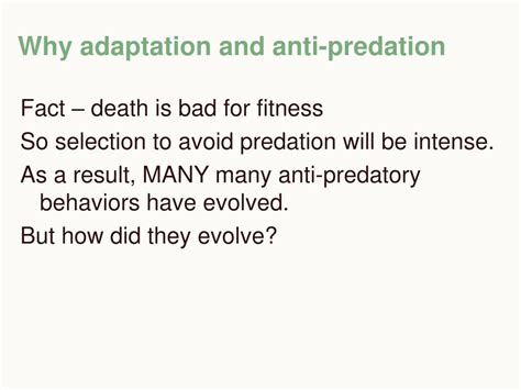 Ppt Adaptation And Anti Predator Behavior Powerpoint Presentation Id212604