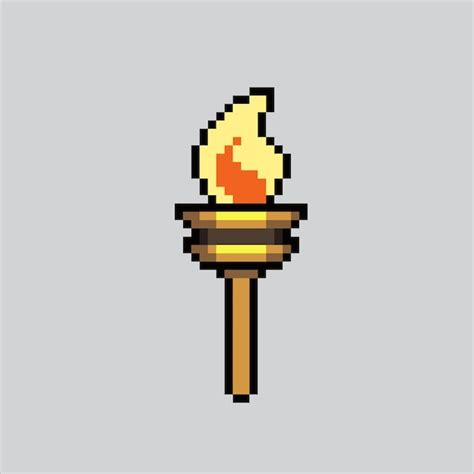 Antorcha De Minecraft En Pixel Art