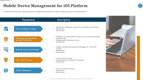 Mobile Device Management For Ios Platform Effective Mobile Device