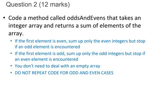 Solved Question 2 12 Marks • Code A Method Called