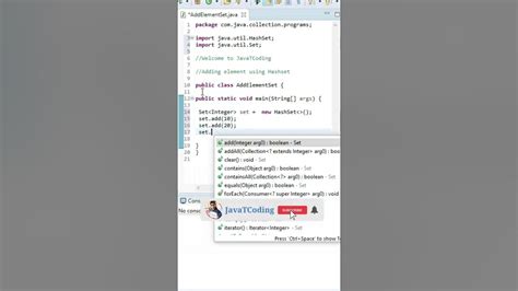 😜🤔add An Element To A Set In Java Shorts Youtubeshorts Javatcoding Youtube