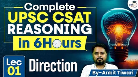 Complete Upsc Csat Reasoning Lecture 1 Direction Upsc Prelims