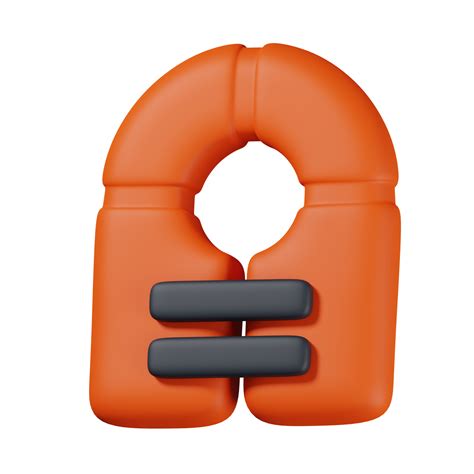 safety jacket security isolated 3d render of sea and beach icon