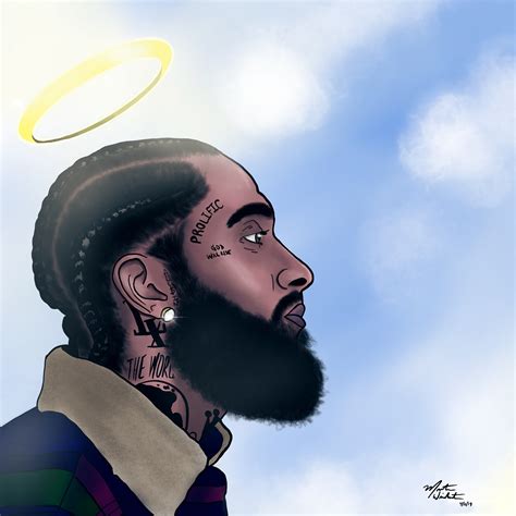 Tribute To The Late Great Nipsey Hussle Original Artwork R