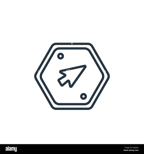 Mouse Pointer Outline Vector Icon Thin Line Black Mouse Pointer Icon Flat Vector Simple