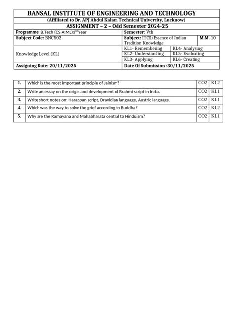 Itcs 2nd Assignment 1 Pdf