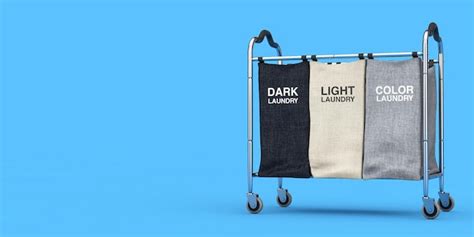 Premium Photo Empty Compartiments Laundry Clothing Separation Trolley