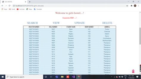 Hostel Management System Project In Php With Source Code And Report Download Kashipara