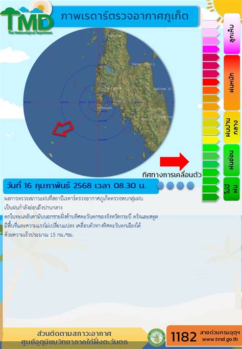ภาพเรดาร์ตรวจอากาศภูเ ศูนย์อุตุนิยมวิทยาภาคใต้ฝั่งตะวันตก Facebook