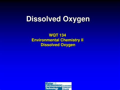 PPT Dissolved Oxygen PowerPoint Presentation Free Download ID