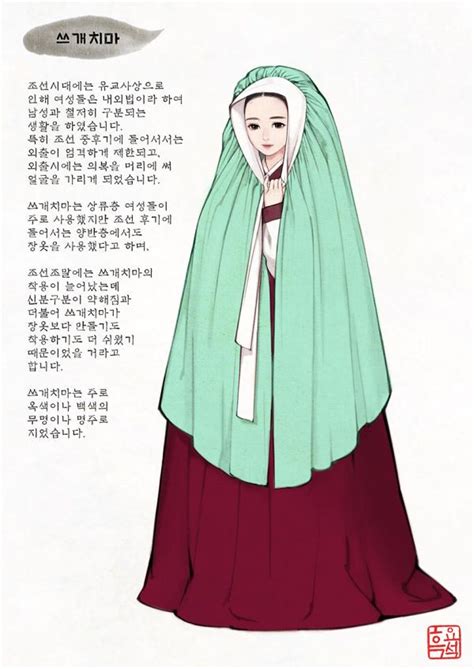 내외용 쓰개 1 쓰개치마 Korean Traditional Dress Korean Traditional Hanbok