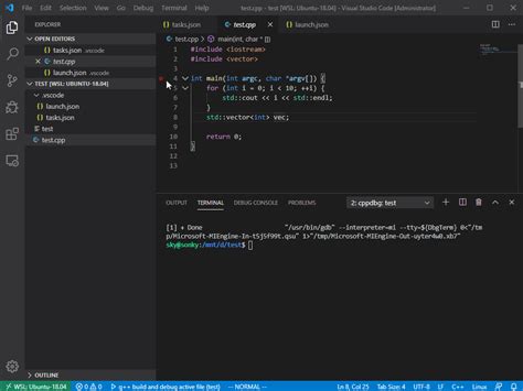 vscode wsl编译调试c 工程 sky