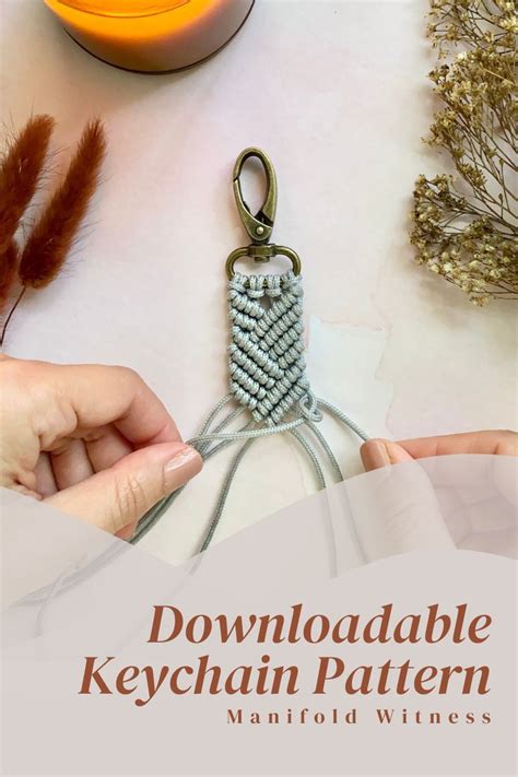 macrame pattern pdf diy criss cross paracord keychain instant download easy macrame for