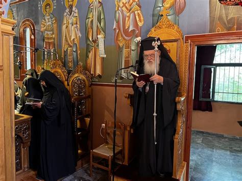 Ο Αρχιεπίσκοπος Αθηνών στην ιερά μονή Παναγίας Άξιον Εστίν Orthodoxia Info