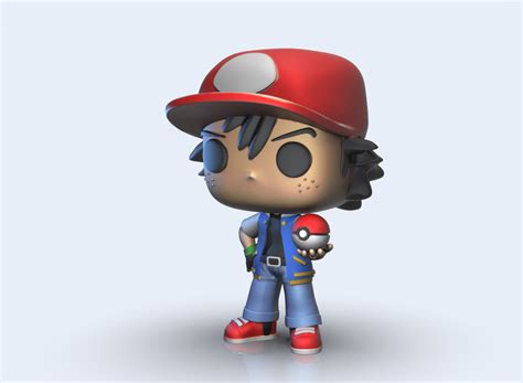 STL file ASH KETCHUM POKÉMON VERSIÓN FUNKO POP 3D printing idea to downloadCults
