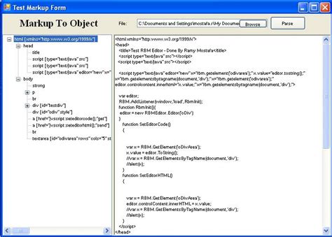 Parsing Markup To Represent It As Objects Codeproject