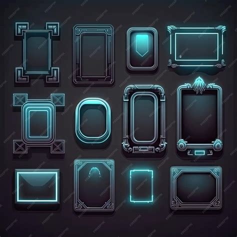 Interface Rectangle Frame Game Ai Generated Background Gui Button