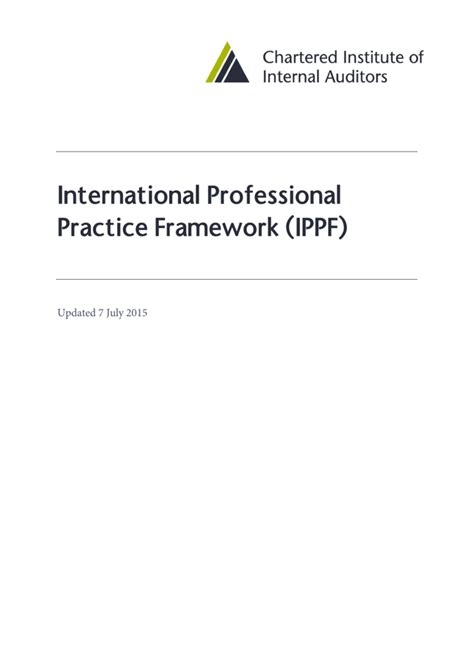 International Professional Practice Framework Ippf