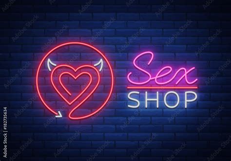 Sex Pattern Logo Sexy Xxx Concept For Adults In Neon Style Neon Sign Design Element Storage