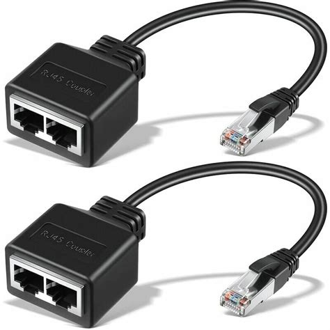 Rj45 Etherneti Kaabel 2 Tk Võrguadapter Ethernet Splitter Adapter Ethernet Pikendus Kahe