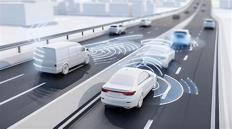 Premium Photo Advanced Vehicle Safety System In Action Sensors And