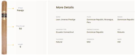 Leon Jimenez Prestige Robusto Tubo Black X 1 Whiskypedia