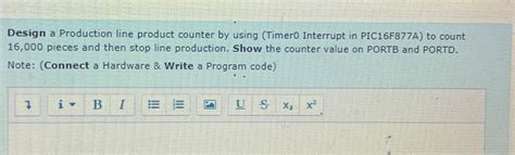 Solved Design A Production Line Product Counter By Using