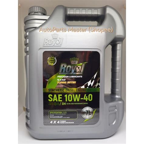 Royal Nanoester Semi Synthetic Diesel Engine Oil Sae 10w 40 Ultra High