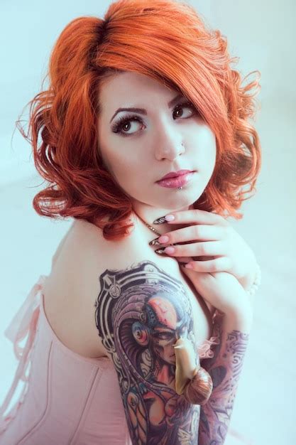 Premium Photo Sensual Redhead Woman