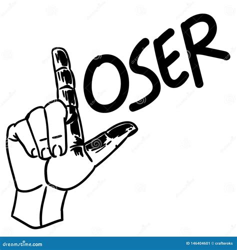 Loser Hand Sign Vector Illustration By Crafteroks Stock Vector