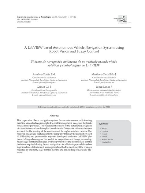Labview Based Autonomous Vehicle Navigation System Using Pdf