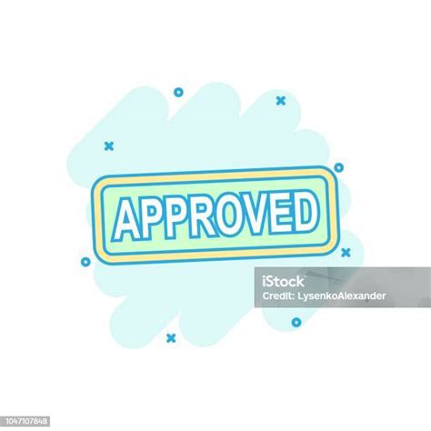 만화 만화 스타일에서 컬러 승인된 아이콘입니다 그림 그림을 판매 한다 로그인 스플래시 비즈니스 개념을 승인 합니다 건네주기에 대한 스톡 벡터 아트 및 기타 이미지 Istock