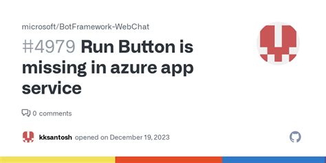 Run Button Is Missing In Azure App Service · Issue 4979 · Microsoft