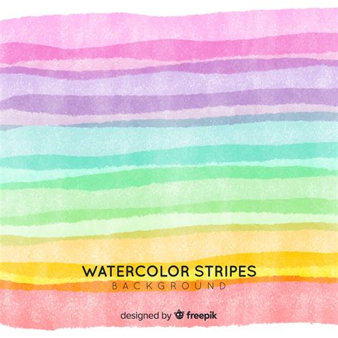 파스텔 컬러 수채화 줄무늬 배경 무료 벡터
