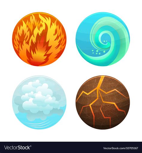 Four Element Set Royalty Free Vector Image Vectorstock Four Element Set Royalty Free Vector Image Vectorstock