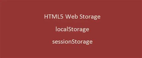 Javascript Local Storage In Html5 Using Javascript Storing Fetching