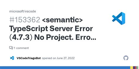 Typescript Server Error 473 No Project Error No Project At Objectthrownoproject