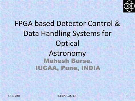 ppt fpga based detector control data handling systems for optical