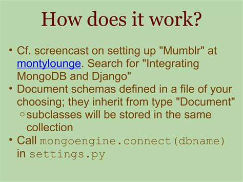 Django And Mongoengine Ppt