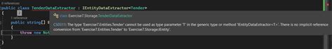 C Why Is My Implementation Of The Generic Interface Not Accepted
