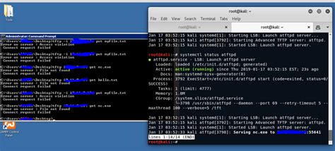 tftp service is serving files but my windows machine is not receiving