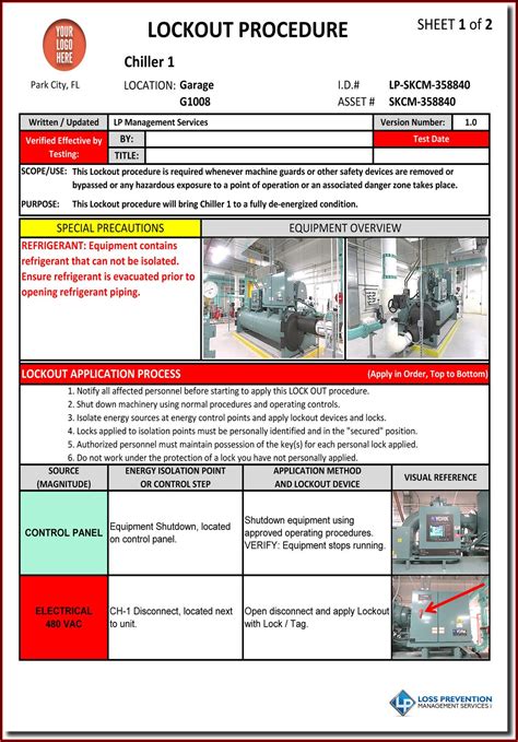 Lockout Tagout Placard Template
