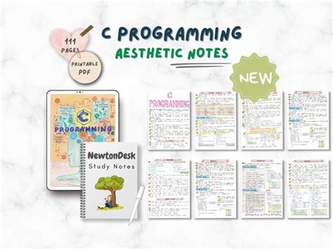 C Programming Language Aesthetic Study Notes Pdf Newtondesk