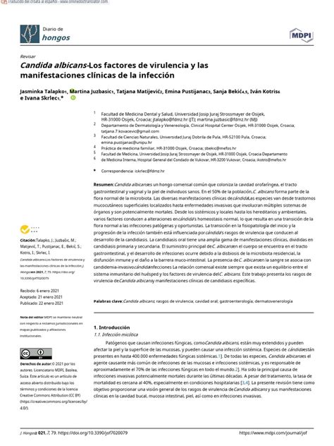 Candida Albicans The Virulence Factors And Clinical Hres Pdf Biopelícula Candidiasis