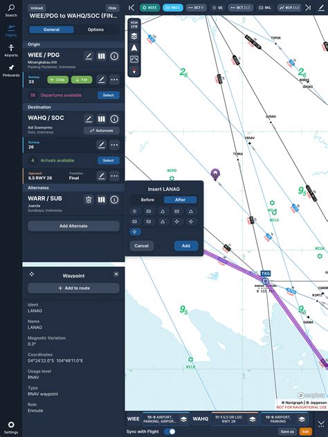 Adding Waypoints To Route Missing Names Ios Navigraph