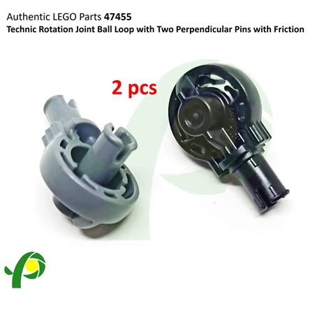 Lego Parts 47455 Technic Rotation Joint Ball Loop With 2 Perpendicular Pins With Friction