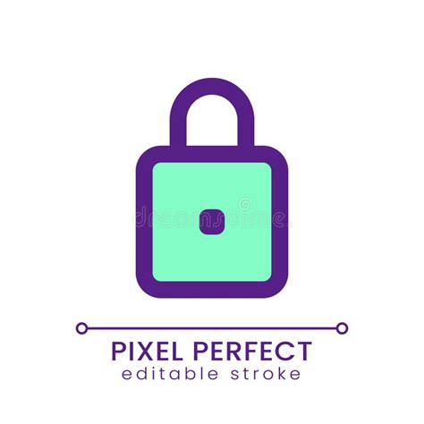 Padlock Pixel Perfect Rgb Color Ui Icon Stock Illustration Illustration Of Website Safety