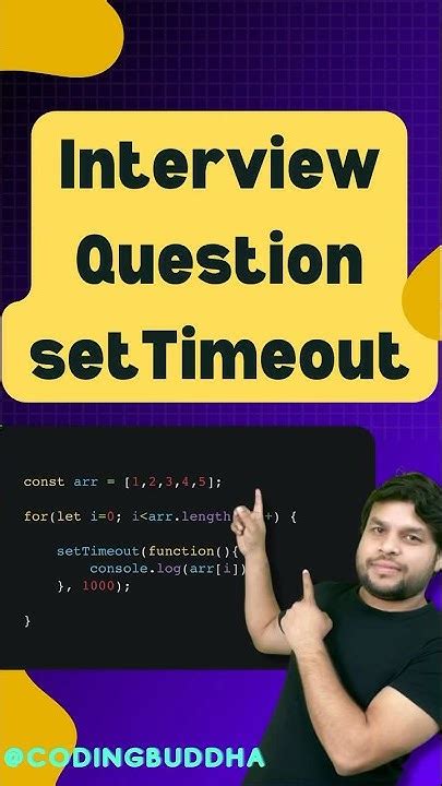 Settimeout Interview Question In Javascript Javascript Codingbuddha