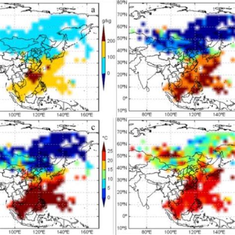 Shows The Spatial Distribution Of Specific Humidity A Height B Download Scientific