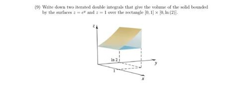 Solved 9 Write Down Two Iterated Double Integrals That